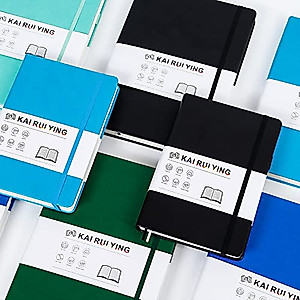 KaiRuiYing Lined Journal Notebook with Pen Holder, 320 Pages Journals for Writing A5 Notebooks College Ruled for School/Office, PU Leather Journal for Men/Women, 100 Gsm Paper Thick Journal