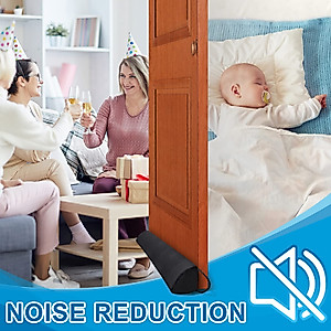 HomeProtect Under Door Draft Stopper 36 Inch Door Soundproofing Block Cold Air Wind/Breeze Noise Light, Weather Stripping Seal Sweep Improved Triangle Design More Fits 0 to 2" Gaps