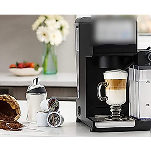 J&M Design Sugar Dispenser Shaker w/Pour Spout For Coffee Bar Accessories, Tea Organizer Station Essentials, Coffee Gifts & Kitchen Baking w/Easy Spoon Pouring Lid - 7.5oz Glass Jar Container Bowl