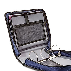 Amazon Basics 3-Ring Binder with Zipper - O-Ring, 3 Inch, Blue