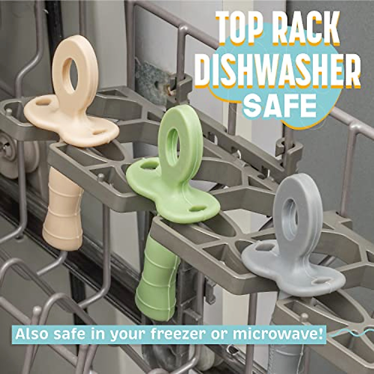 Upward Baby Spoons 3 pack - Baby Spoons Self Feeding 6 Months - Chewable Toddler Utensils with Anti Choke Barrier - Silicone baby spoons - Baby Utensils & Baby Feeding Supplies Infant First Stage