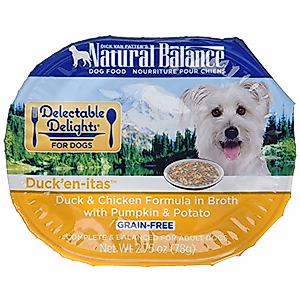 Natural Balance Delectable Delights Grain Free Duck'En-Itas Duck & Chicken Adult Dog Food, 2.75 oz., Case of 24