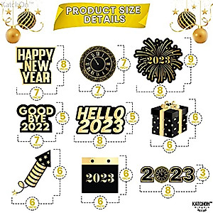 Happy New Year Hanging Swirl Decorations | Happy New Year Banner 2023 | New Years Hanging Decorations, No DIY | New Years Eve Party Supplies 2023 | Happy New Year Backdrop for Happy New Year 2023