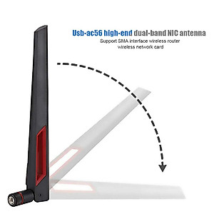 3Pcs Band Router Antenna Router Adapter Antenna 8DBi High Gain Omnidirectional Network Card Antenna Fit for EX6200, AC15, AC68U, AC88U, AC3200, AC66U Router