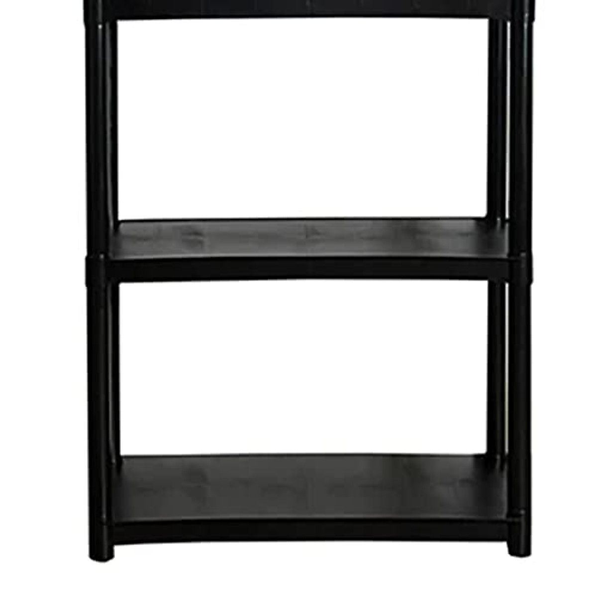 Juggernaut Storage 30"W x 14"D x 70"H 4-Shelf Resin Shelving Unit, 600 lb Capacity Black