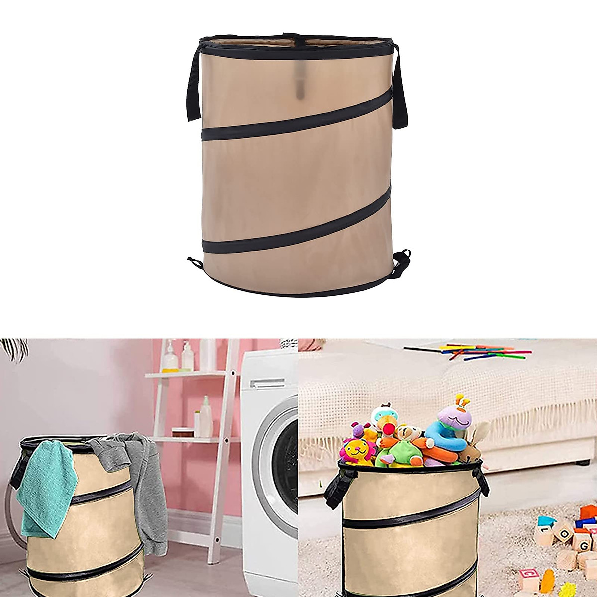 Camping Trash Can, Pop-Up Trash Can/Recycle Bin, Car Garbage Can,Reusable Outdoor Trash Garden Yard Trash Bag Foldable Camping Recycling Bin,10 Gallons