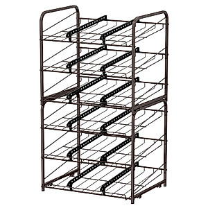 Vrisa Can Organizer for Pantry 2 Pack Stackable Can Rack Organizer Holde up to 72 Cans Canned Good Dispenser for Pantry, Kitchen, Cabinet, Small Spaces White 3-Tier