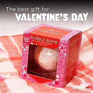 Valentines Bath Bombs for Kids with Surprise Toys Inside (Gift Set) - Lovely Holiday Bath Bomb, USA Made, Kids Safe Ingredients - Perfect Valentines Day Gifts for Kids by Two Sisters