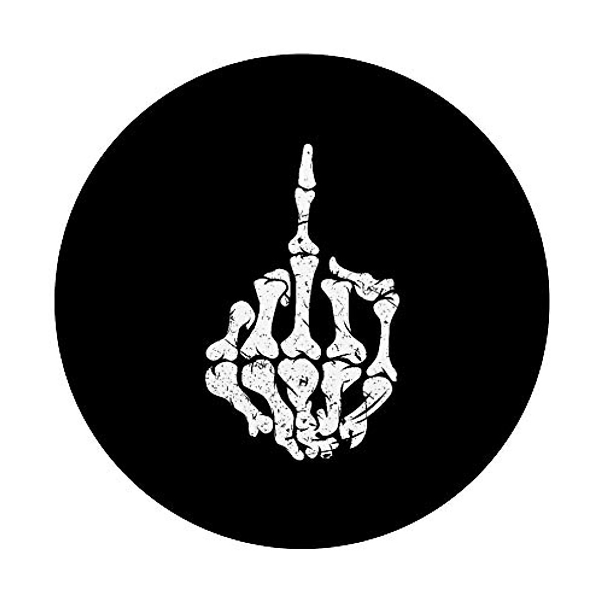 Offensive Biker Middle Finger Skull PopSockets Swappable PopGrip