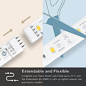 Kasa Smart Premium LED Light Strip KL430, 16 Color Zones RGBIC with Approx. 1400 lumen High Brightness, 6.6ft Wi-Fi Lights Work w/ Alexa & Google Home, PU Coating, 2 Yr Warranty