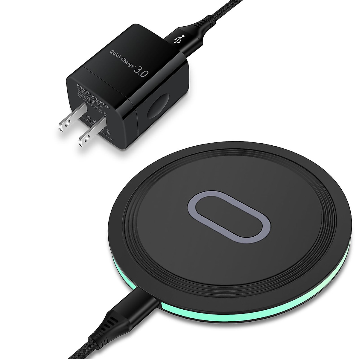 Wireless Charging Station for Google Pixel 8 Pro 7A 7 Pro 6 Pro 5, 15W Wireless Charger Fast Charging Pad with Adapter for Samsung Galaxy S24 S23 Ultra S22 S21 FE S20 Z Flip 5 Fold 5, Moto Edge 40 Pro