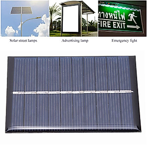 Solar Panel, 2Pcs 0.6W 5V Polysilicon Solar Panel Charging Power Board Charger for Small Power Appliances, Excellent Transmission 80x55mm