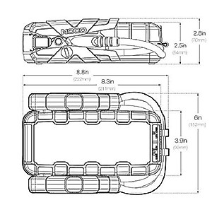 NOCO Boost HD GB70 2000A UltraSafe Car Battery Jump Starter, 12V Jump Starter Battery Pack, Battery Booster, Jump Box, Portable Charger and Jumper Cables for 8.0L Gasoline and 6.0L Diesel Engines