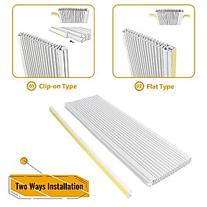 LBG Products Window AC Side Panels,Double Layers Adjustable Side Panel Kit with Air Conditioner Foam Insulation Panels, White