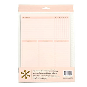 Cleaning Snap-in Dashboard. Wet Erase and Double Sided Layout. Gold Metallic Accents. 7" x 9". Fits All Erin Condren Notebooks and Planners 7" x 9" or Larger.