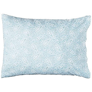 Brielle Home Flannel Sheet Set Cotton Soft Warm & Cozy Modern Chic with Elastic Deep Pockets, Queen, Paisley Park Spa