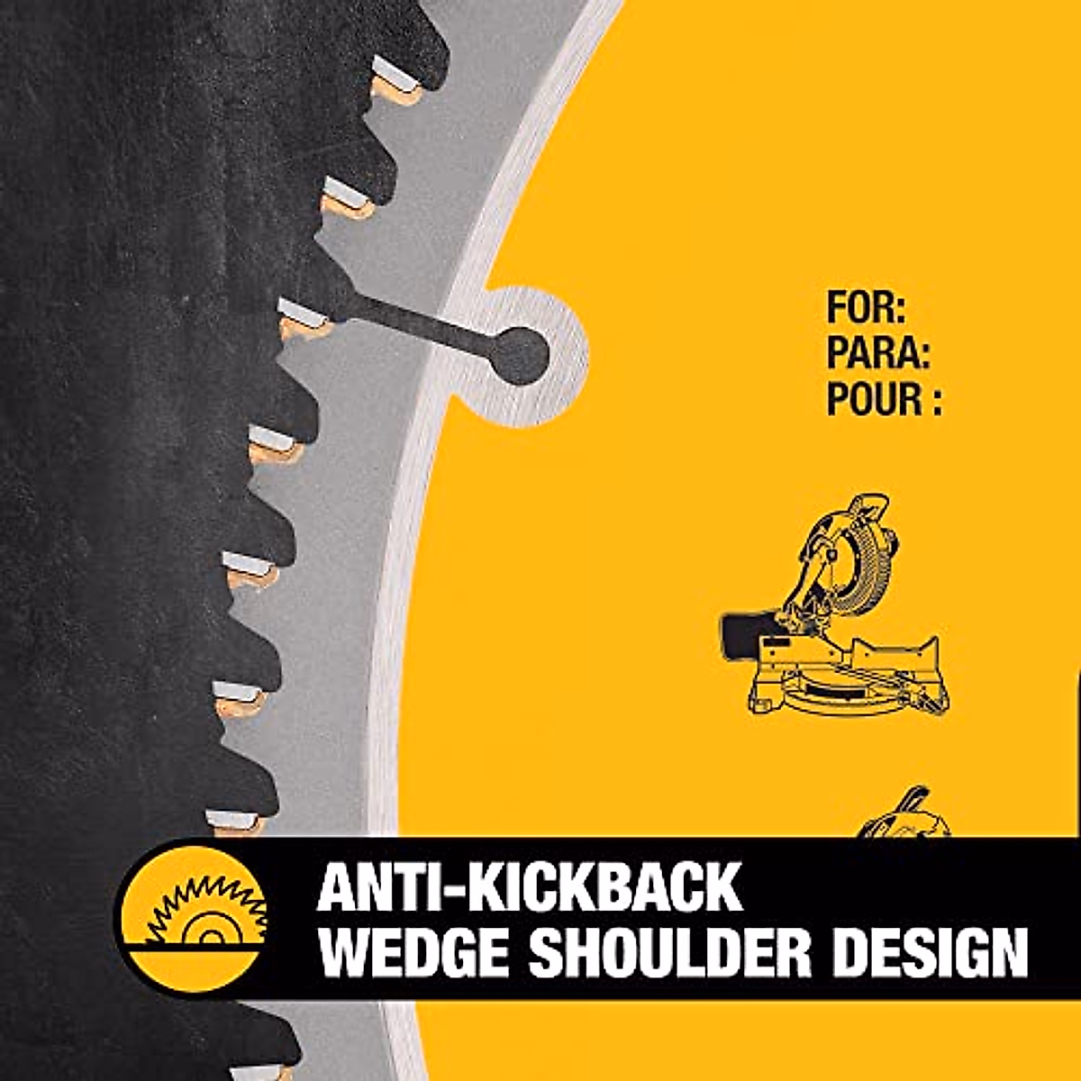 DEWALT 12-Inch Miter Saw Blade, Crosscutting, Tungsten Carbide, 80-Tooth, 2-Pack (DW3128P5)