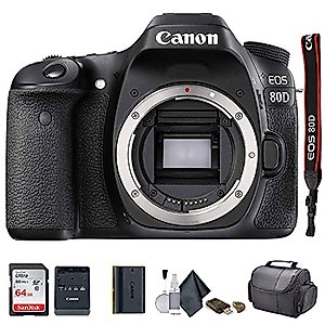 Canon EOS 80D DSLR Camera (1263C004) - Starter Bundle (Renewed)