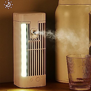 Latest Version Summer Air Conditioners, High Power Automatic Remote Head Air-Conditioner, USB Air-Conditioner Humidifier with 3-Speed with Automatic Head Shaking for Office Bedroom