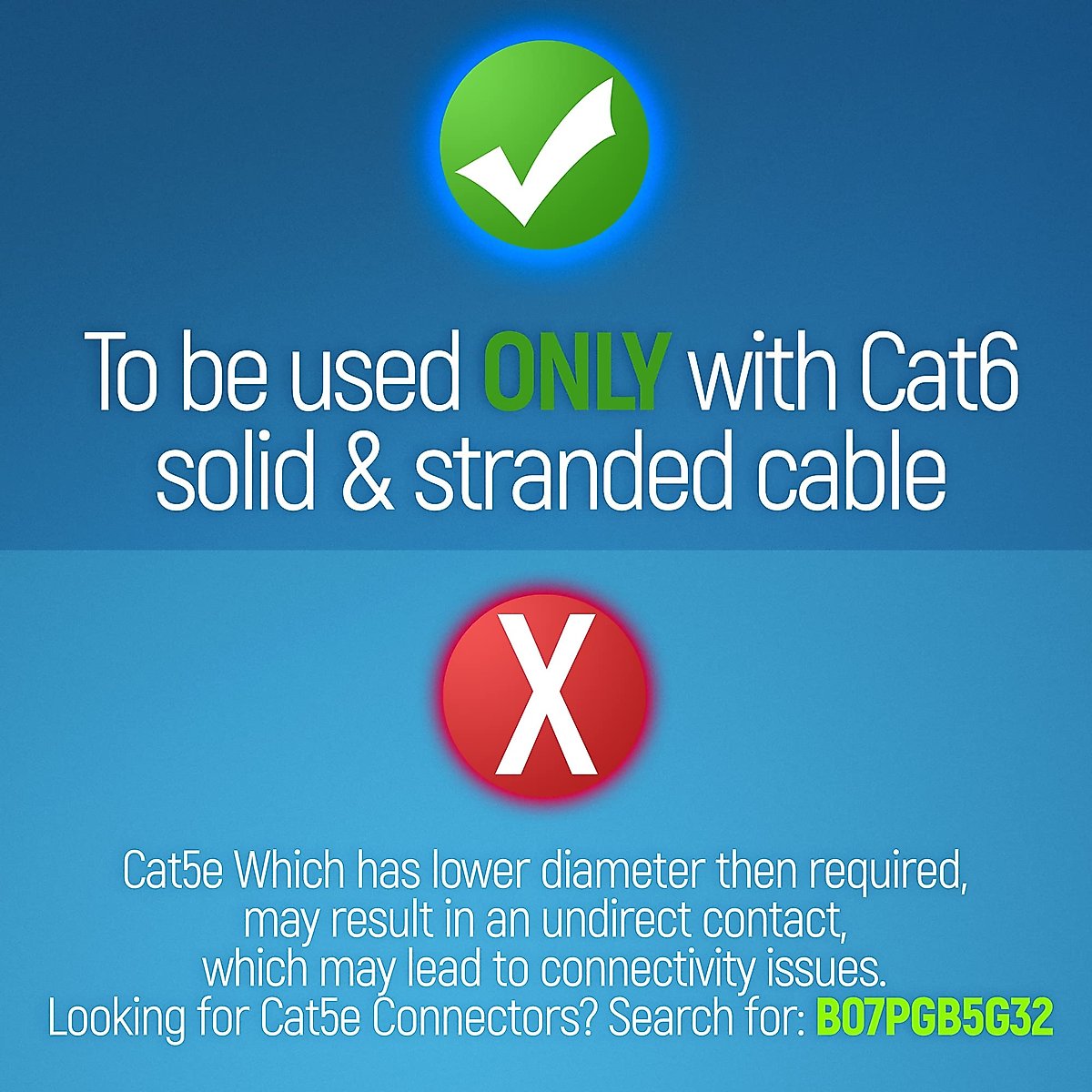 Everest Media Solutions RJ45 Cat6 Pass Through Connectors and Strain Relief Boots - Pack of 100/100 - EZ to Crimp Modular Plug for Solid or Stranded UTP Network Cable - Male Ethernet Connector End