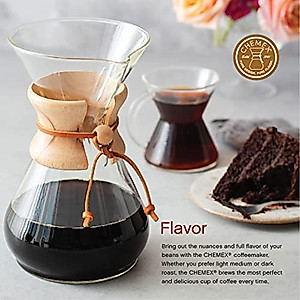 Chemex Classic Series, Pour-Over Glass Coffeemaker, 10 Cup - Exclusive Packaging