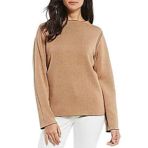 Eileen Fisher Silk/Organic Cotton Black/Clay Reversible Box-Top Size 3X