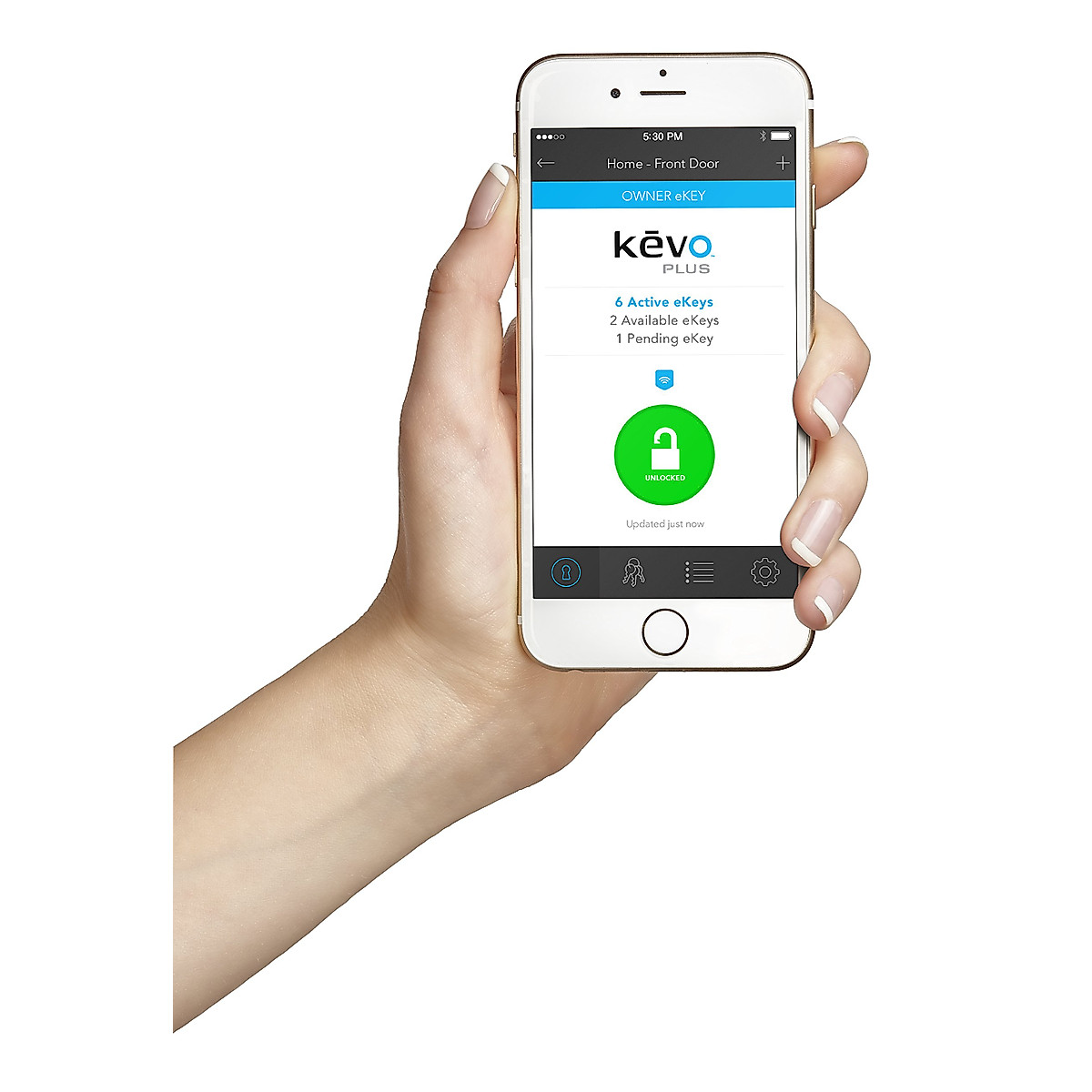 Kwikset - Kevo 99250-203 Kevo 2nd Gen Bluetooth Touch-to-Open Deadbolt Smart Lock featuring SmartKey Security, Venetian Bronze