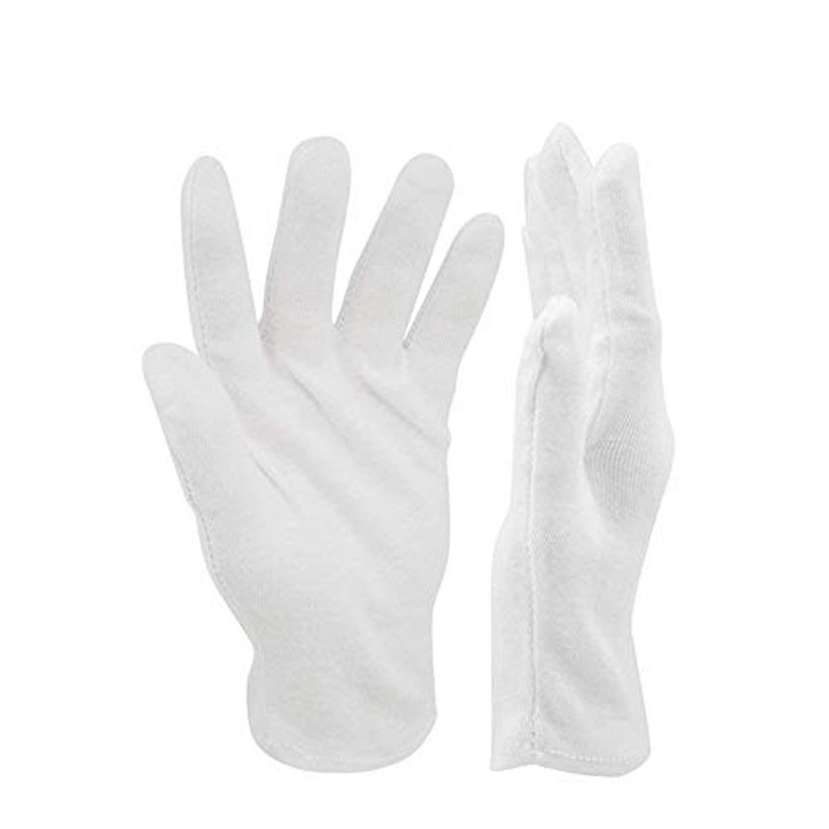 White Soft Cotton Gloves Handling Gloves Dry Hands,Photograph,Art Handling,Jewelry Silver Coin Inspections,Cosmetic(10 Pairs)