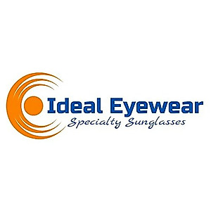 Ideal Eyewear Sun Shield Blue Blocking Fit Over Sunglasses HD Copper Lenses - Wear Over Glasses - Wrap Around (Black Frame, Large)