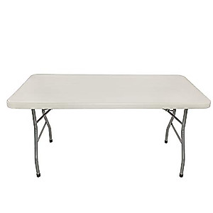 OEF Furnishings 5 Foot Heavy Duty Folding Table, 30" x 60", Light Grey