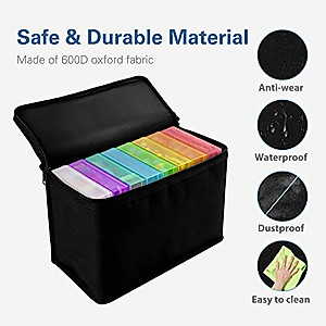 iBune Large 5x7 Photo Storage Box, 8 Inner Photo Cases Store up to 1000 Pictures, Photo Organizer with Zipper Cloth Bag, Cards Craft Keeper with Handle for Photo Cards Seed Storage, Rainbow