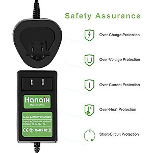 Hanaix 12V Lithium Battery Charger Compatible with Bosch BC330 BAT411 BAT411A BC430 GBA12V30 BAT412 BAT412A BAT413 BAT413A BAT414 D-70745, 2607336013, 2607336027, 2 607 336 864, Portable Charger