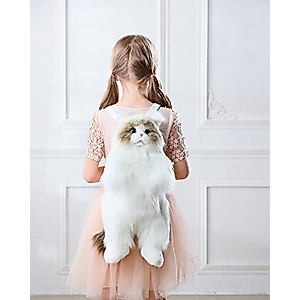 CU-MATE Cute Plush Animal Cat Backpack Multiple Fashion Shoulder Bags Crossbody Gifts With Adjustable Straps for Women Girl Boy Kid (Muppet Cat Backpack)