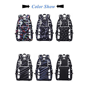Middle-High School Backpacks for Teens Boys Mens with USB Charger, Capacity Boys Elementary Bookbags Laptop Backpacks, Water-resistant Travel Rucksacks
