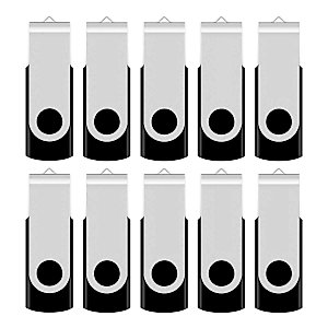 Aiibe 50pcs 16GB Flash Drives Bulk 16GB USB Flash Drive 50 Pack 16GB 16G USB 2.0 Thumb Drive Blank USB Drives Zip Dirves 16gb Wholesale, Black