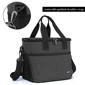 Yarwo Breast Milk Cooler Bag with Ice Pack for 6 Bottles up to 9 Ounce, Insulated Baby Bottles Tote Bag for Breastfeeding Mothers on The go,Black