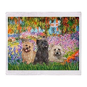 CafePress Garden/3 Cairn Terriers Throw Blanket Super Soft Fleece Plush Throw Blanket, 60"x50"