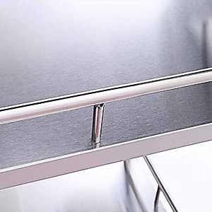 Stainless Steel Trolley - Double Trolley Care Dressing Medical Tray Trolley Clinic Beauty Practical