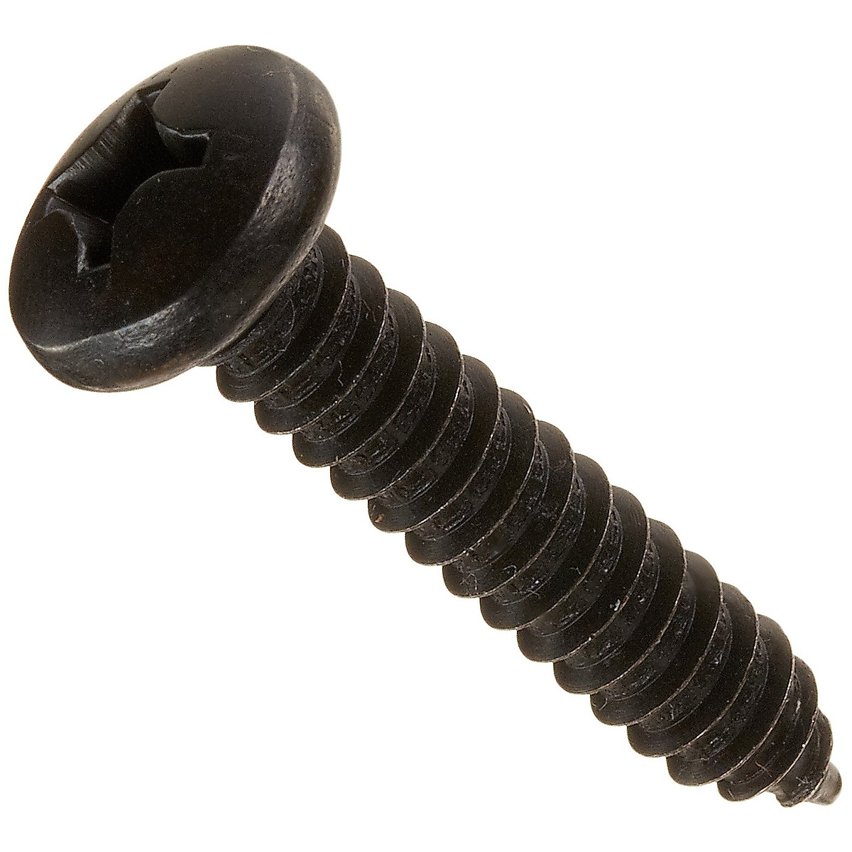 Small Parts 1420ABPPB Steel Sheet Metal Screw, Black Oxide Finish, Pan Head, Phillips Drive, Type AB, 1/4"-14 Thread Size, 1-1/4" Length (Pack of 50)