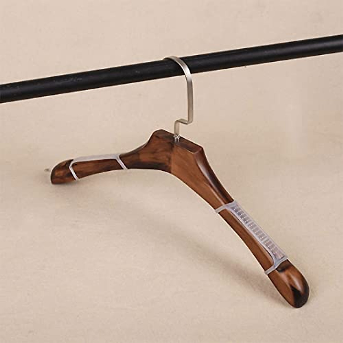 BLUECELL 100 Pcs Clear Non-Slip Rubber Clothes Hanger Grips Clothing Hanger Strips