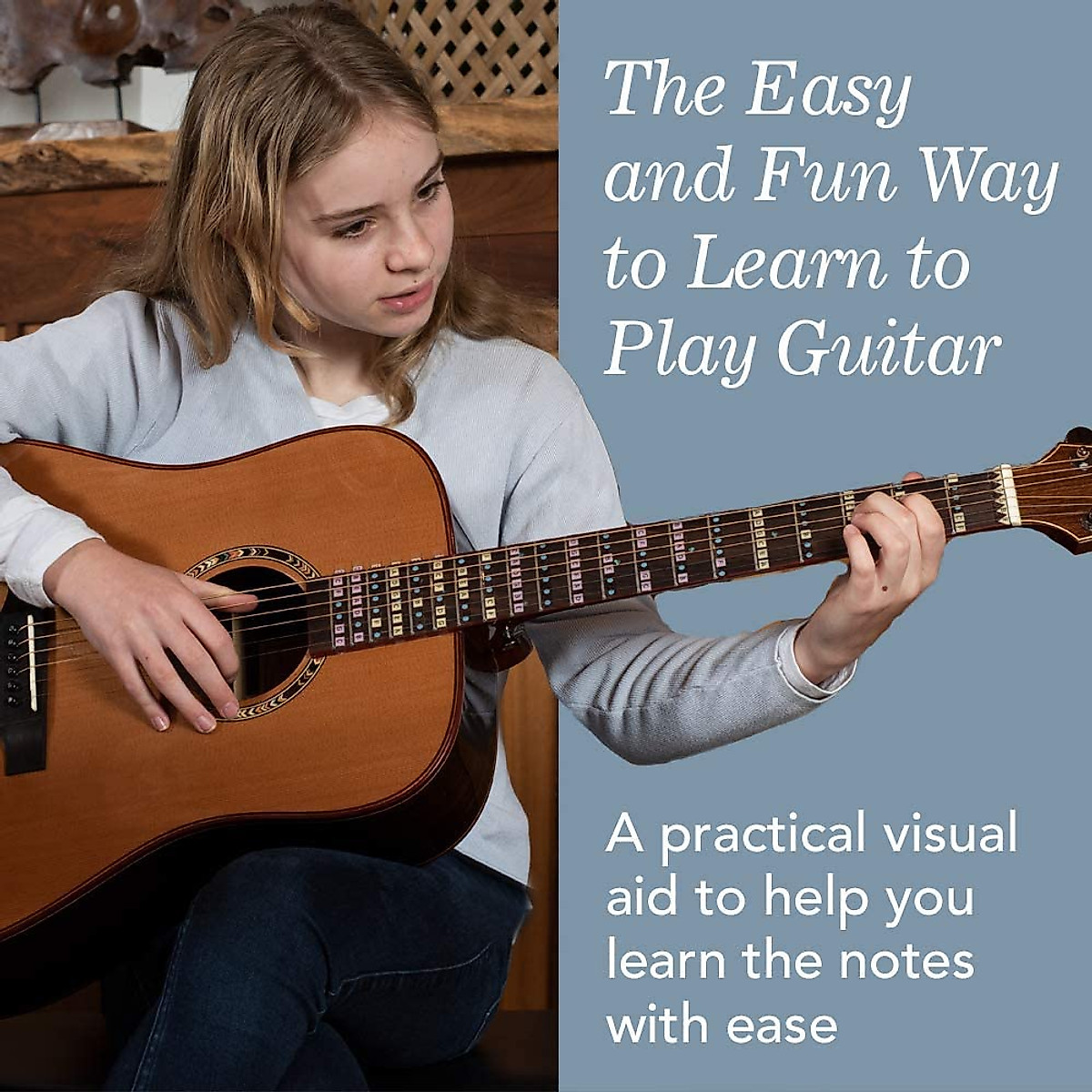 Fantastic Finger Guide for Acoustic and Electric Guitars | Guitar Accessories | Fretboard and Fingerboard Stickers | Guitar Learning Tools | Guitar Stickers | Learn to Play Guitar | Frets 1-12