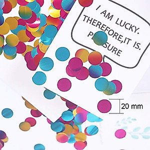 Round Sequins Multi-Color Confetti Throwing Confetti 20mm/0.8in Metallic Foil Confetti Circles Confetti Table Confetti for Birthday Party Wedding Anniversary Baby Bridal Shower, 30g/1Oz