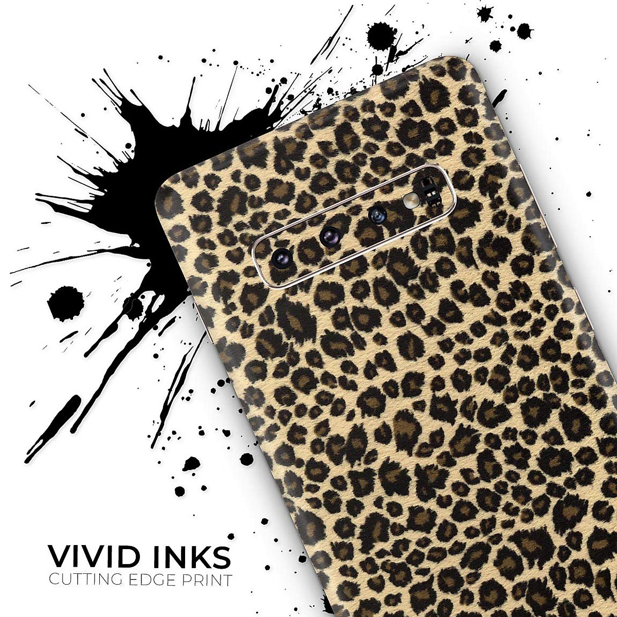 DesignSkinz Small Vector Cheetah Animal Print Protective Vinyl Decal Wrap Skin Cover Compatible with The Samsung Galaxy S20 (Screen Trim & Back Glass Skin)