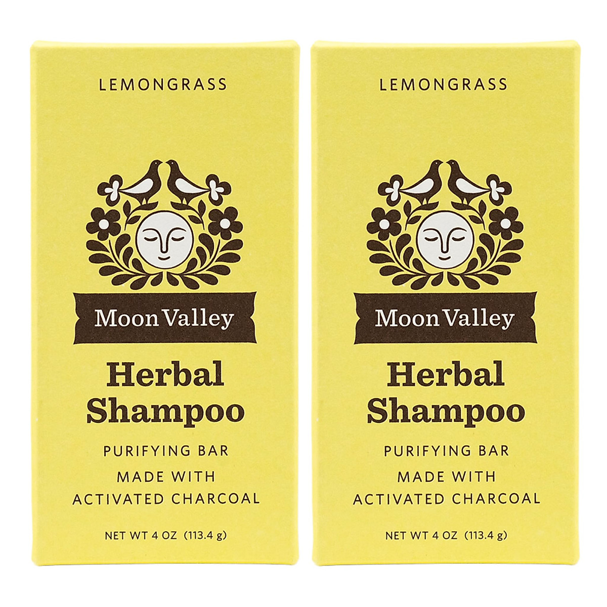 Moon Valley Organics HERBAL SHAMPOO BAR - LEMONGRASS CHARCOAL (2PACK)