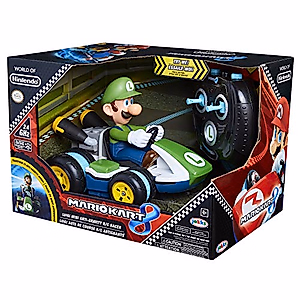 Super Mario 08988-PLY Nintendo Mario Kart 8 Luigi Mini Anti-Gravity Rc Racer 2.4Ghz, with Full Function Steering Create 360 Spins, Whiles & Drift Up To 100" Range - For Kids Ages 4 Plus