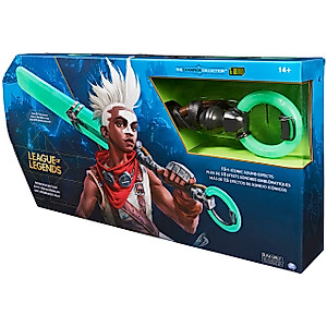 League of Legends, Life-Size Ekko’s Bat, Over 3 Feet with 15+ Iconic Lights and Sounds, Premium Cosplay, Display Stand, Champion Collection, for Ages 14 and Up