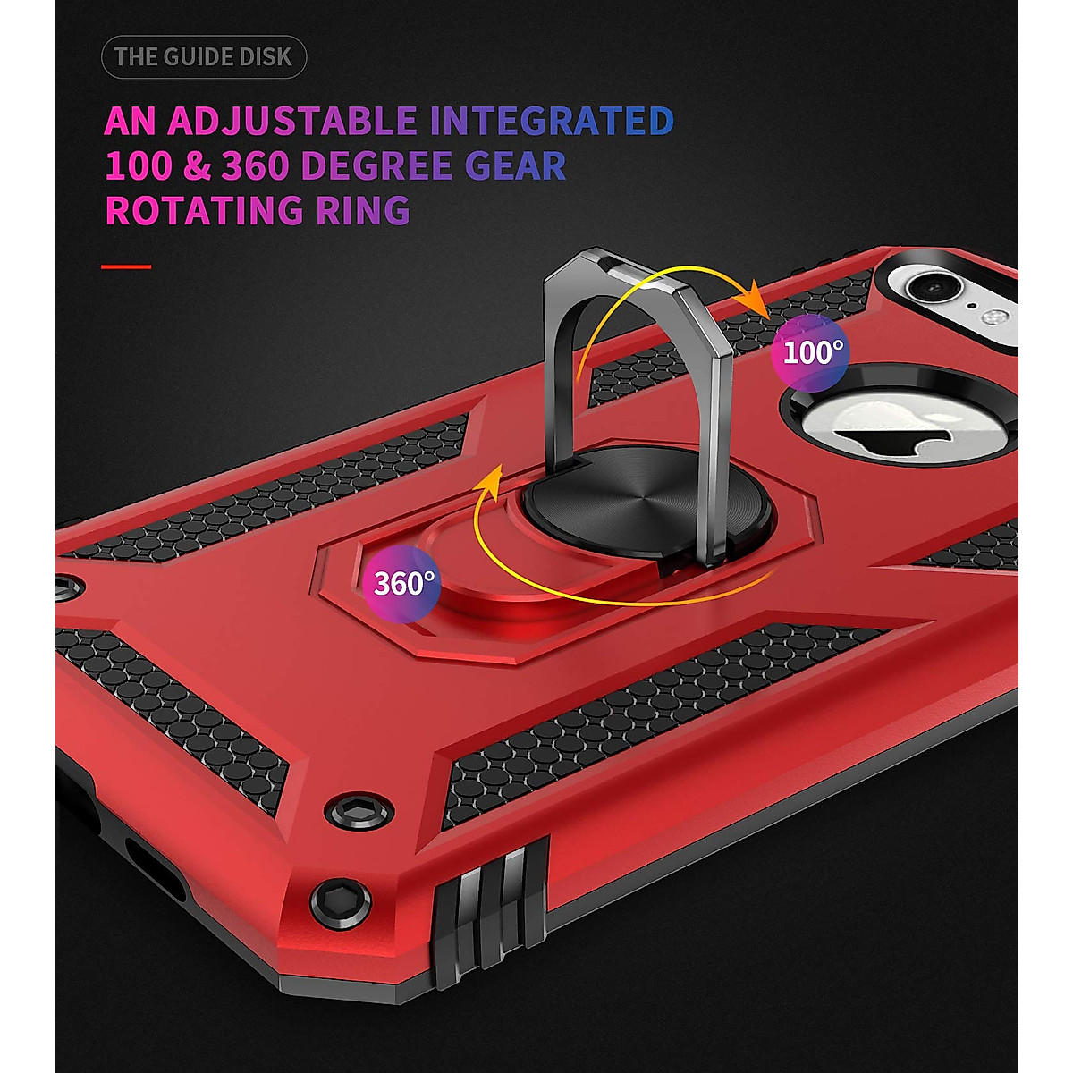 iPhone 6 6s iPhone 7 and iPhone 8 Case, Extreme Protection Military Armor Dual Layer Protective Cover with 360 Degree Unbreakable Swivel Ring Kickstand for iPhone 6 6s and iPhone 7 8 Blue