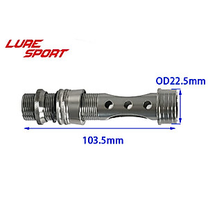 LureSport 2pcs Fly Reel seat Aluminum Body Carbon Tube Fishing Rod Building Component Repair Pole DIY Accessory (Gold Thread Tube)