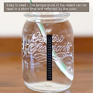 PATIKIL Aquarium Thermometer Sticker, 5Pcs Fish Tank Thermometer Stick On Betta Fish Tank Digital Water Temperature Strips Adhesive for Terrarium Tank Brewing Wine, 4-36℃