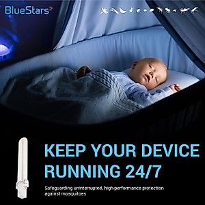 BlueStars Premium Quality 9W 21050 U-Shape 2 Pin Base Replacement UV Light Bulbs for DynaTrap Indoor Trap Models DT3009, DT3019, and DT3039 - Pack of 6